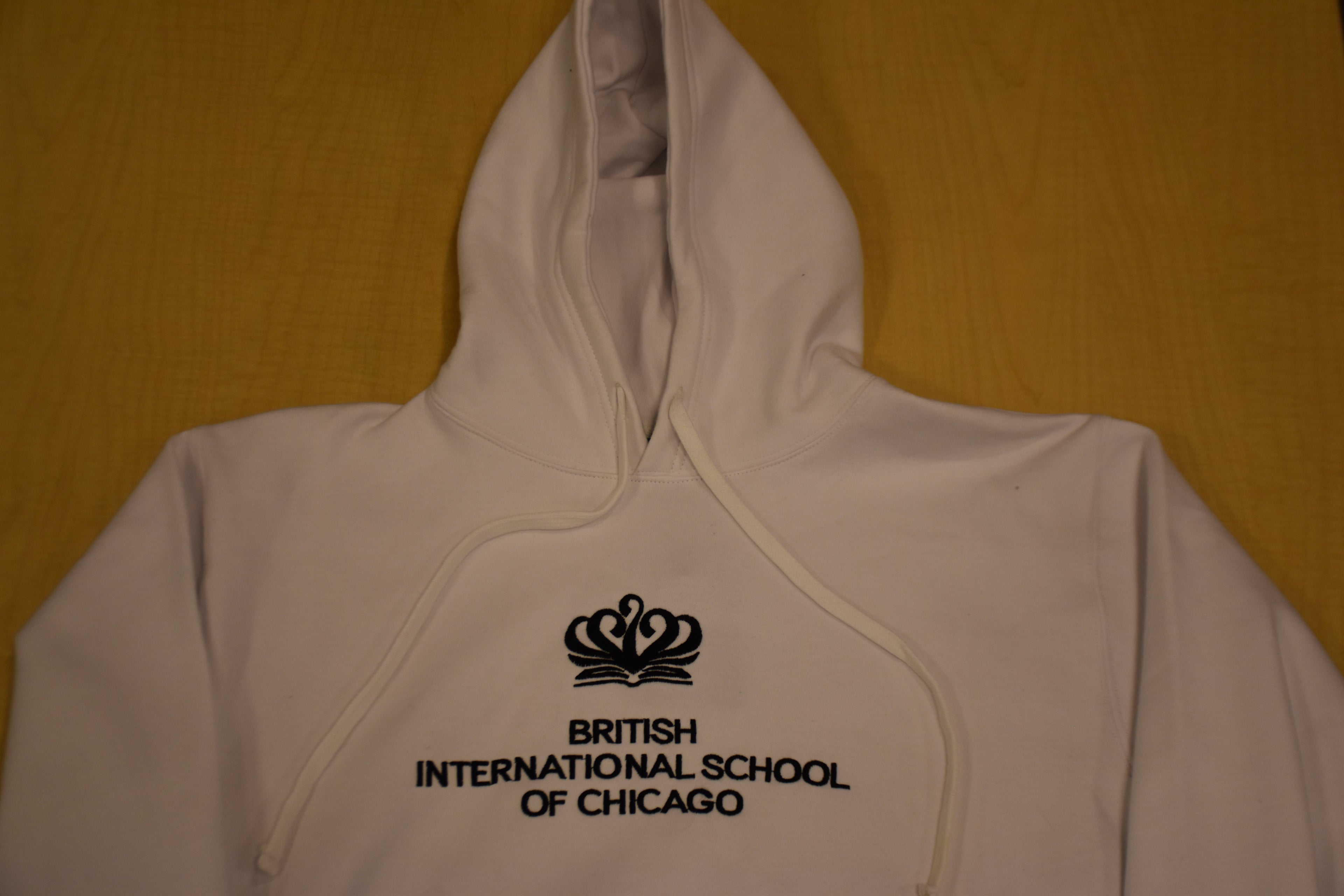 BISC Logo White Hoodie | British International School of Chicago South ...
